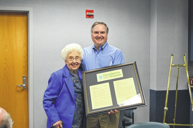 Hospital honors Foster | Newberry Observer