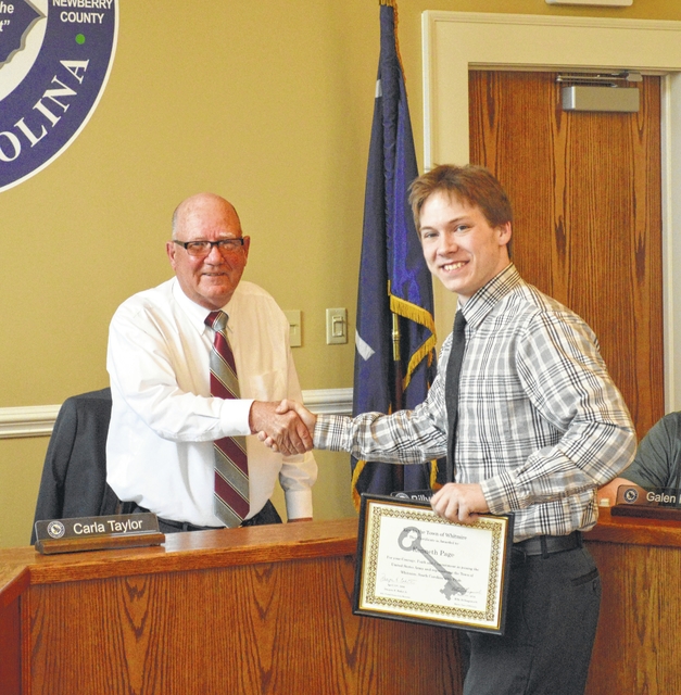 Page gets key to Whitmire | Newberry Observer