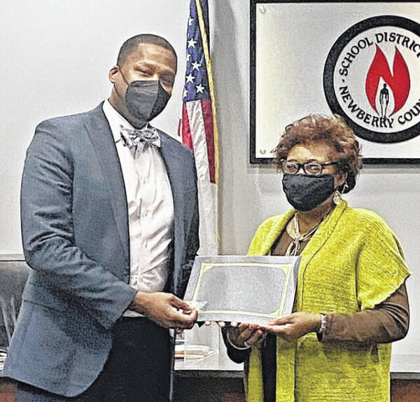 Reeder recognized for 10 years of service | Newberry Observer