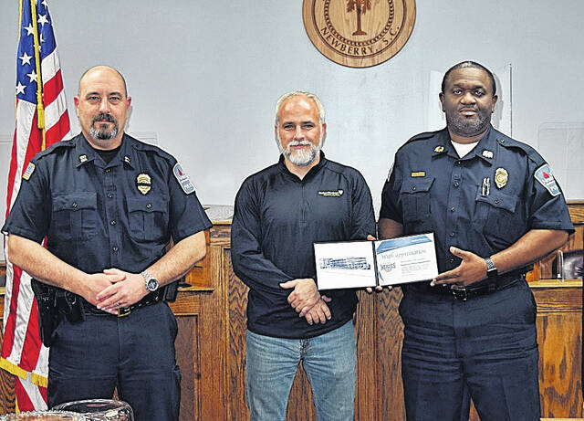 Newberry PD presented Hometown Hero Award | Newberry Observer