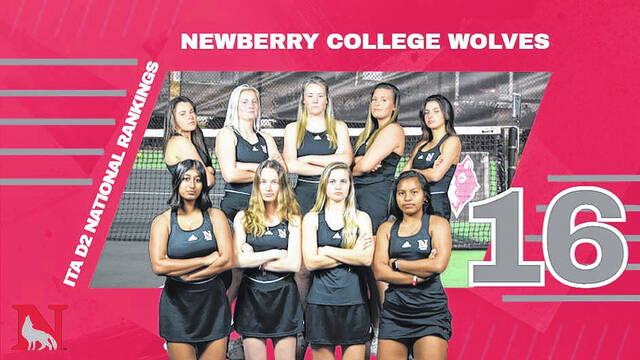 Wolves women’s tennis ranked 16th nationally | Newberry Observer