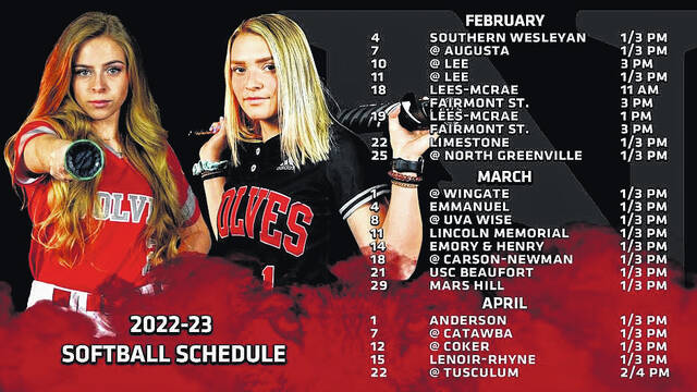 Wolves softball announces 2023 schedule | Newberry Observer